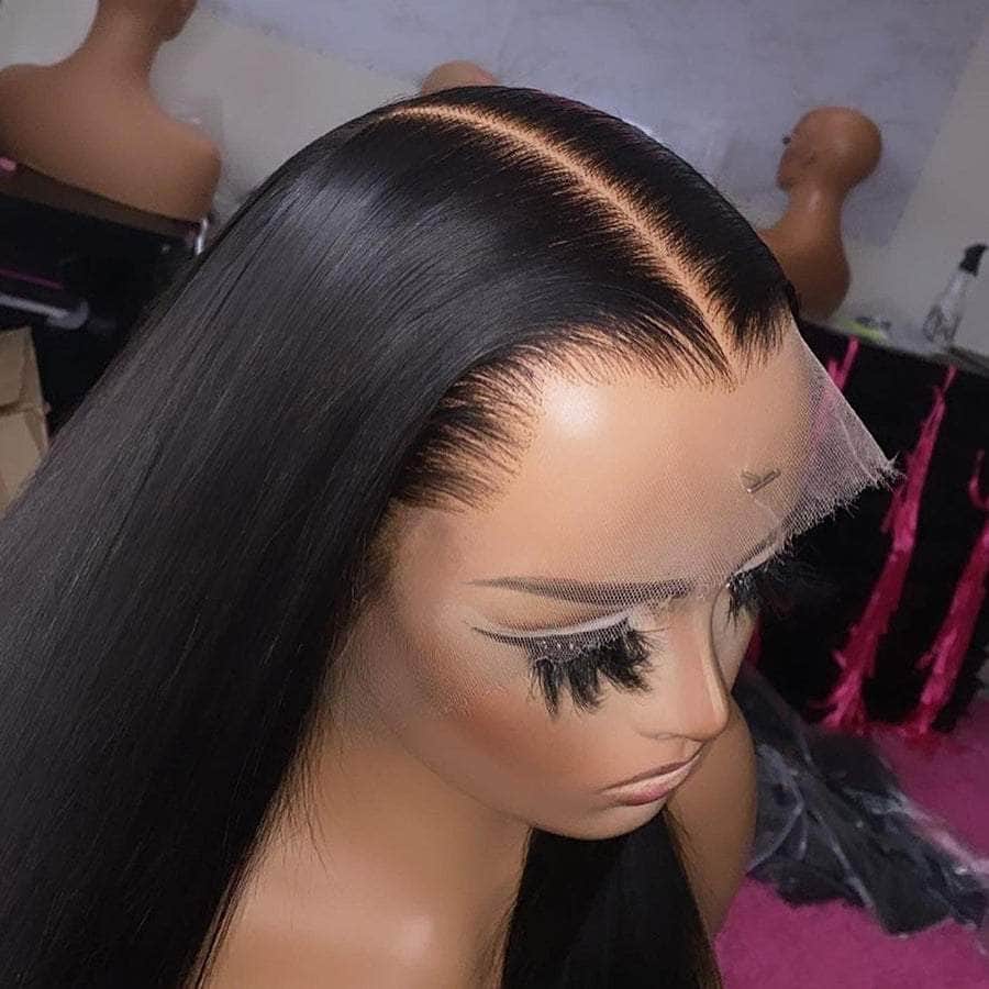 best natural black straight human hair hd swiss lace front wigs for ...